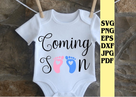 Craft Supplies & Tools Embellishments Coming Soon SVG Pregnancy ...