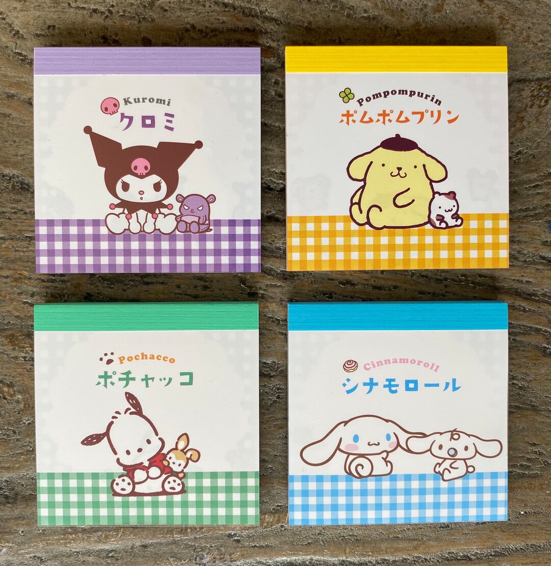 Sanrio Kuromi, Purin, Pochacco, Cinnamoroll Mini Memo Pads, Tear Note ...