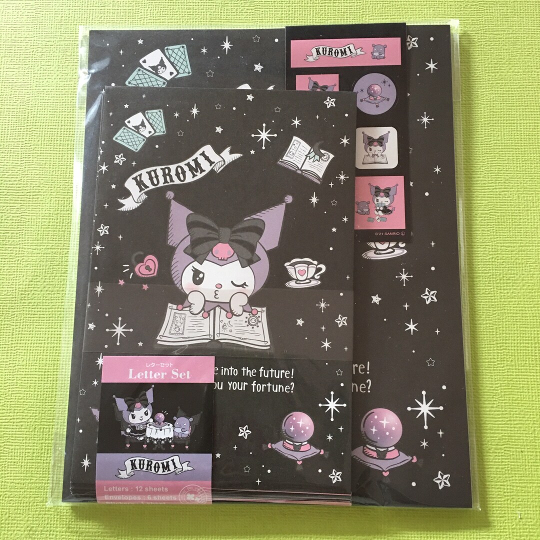 Sanrio Kuromi Letter Sets Kawaii Snail Mail Pen Palling - Etsy
