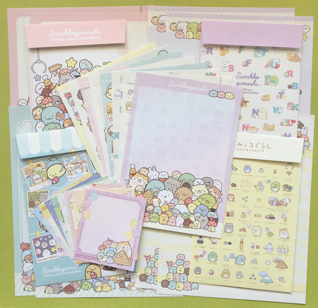 San-x 2022 Sumikko Gurashi “we All Get Together” Letter Set and Memo ...