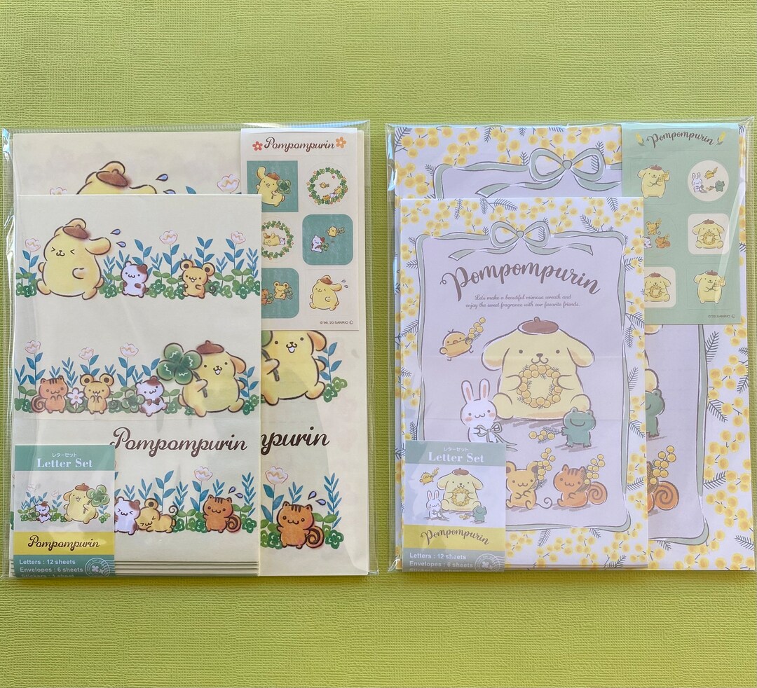 Sanrio Pompompurin Letter Sets Kawaii Snail Mail Pen - Etsy Australia