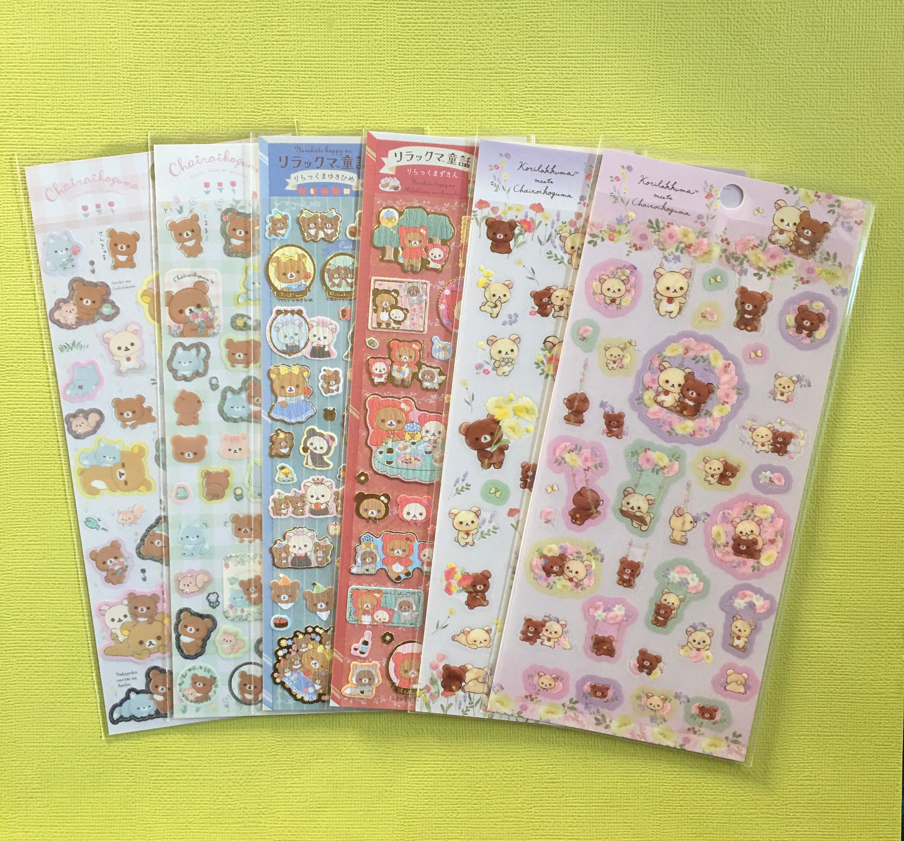 San-x Rilakkuma Sticker Sheets Kawaii Snail Mail Pen - Etsy