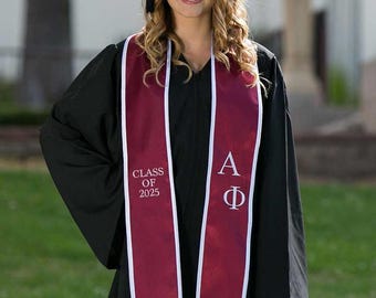 Alpha Chi Omega Class of 2025 Graduation Stole - Etsy