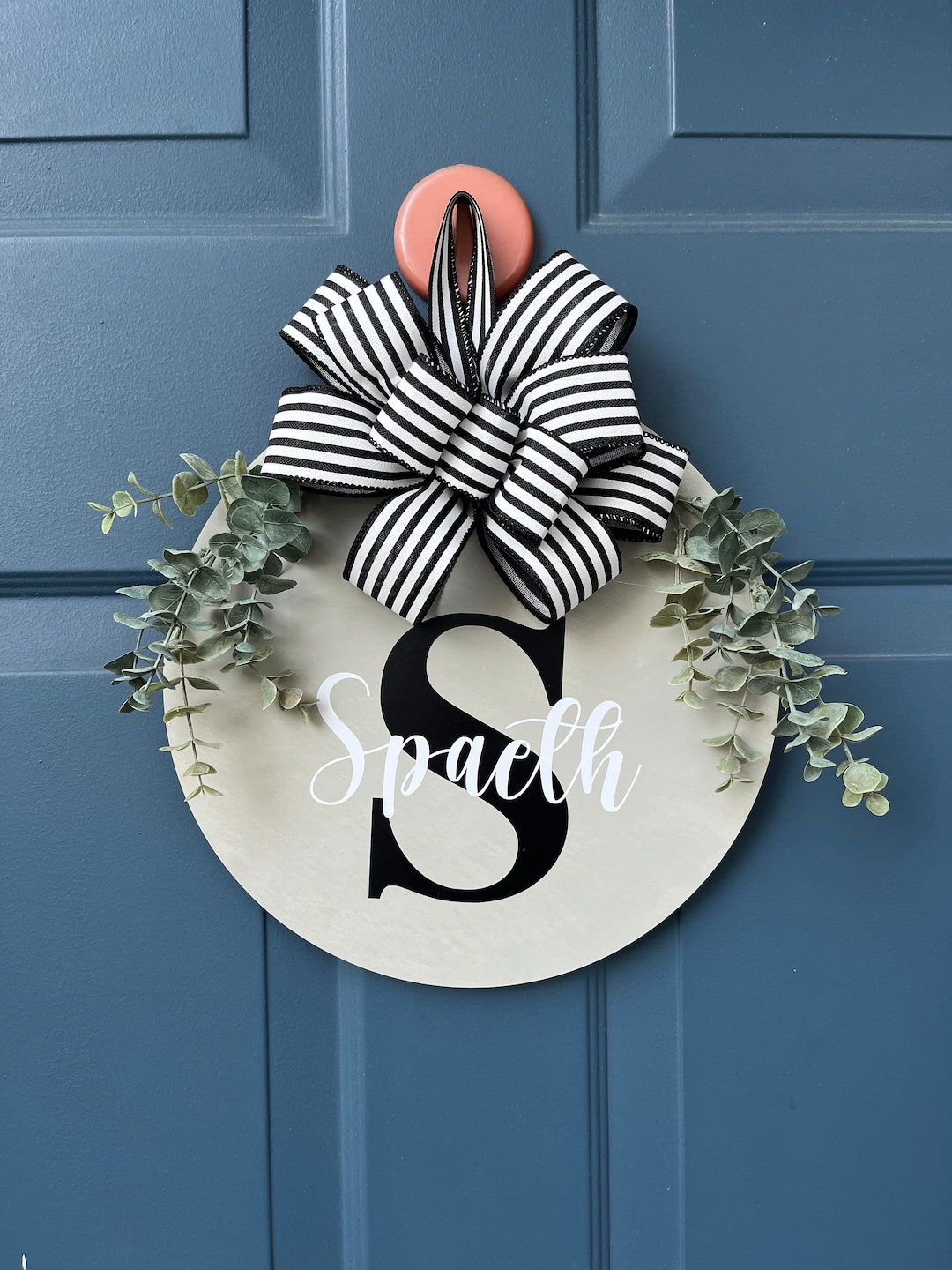 Initial Door Sign | Welcome Sign | Last Name Sign | Monogram Sign - Etsy