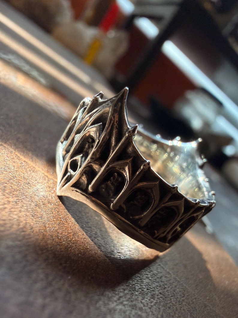 Gothic Cathedral Ring 925 Sterling Silver Ring - Etsy