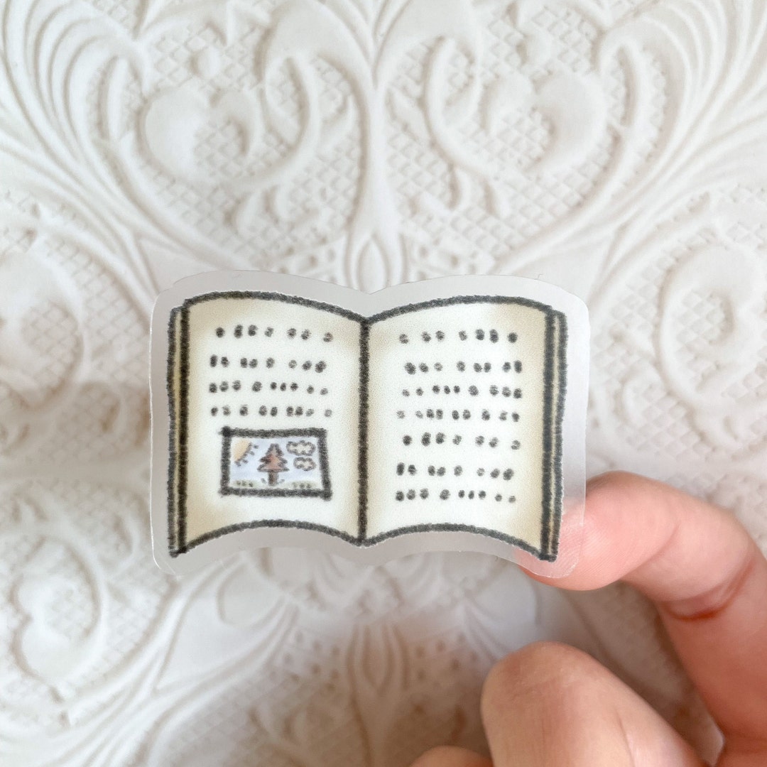 Clear Vintage Book Sticker | Vintage Sticker | Aesthetic Sticker | Book ...
