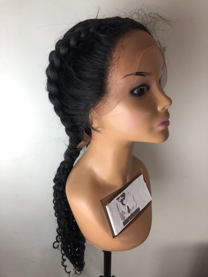 BLACK 28 Inches Hand Braided Lace Front Newdutch Twin Braided - Etsy