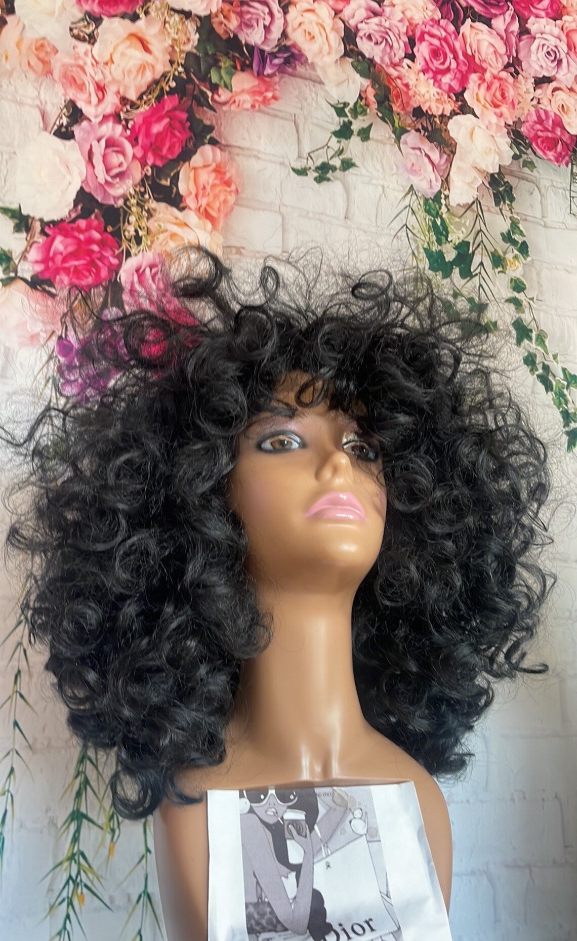 Black Soft Afro Curly Curls Full Cap Wig NEW ARRIVES NEW - Etsy