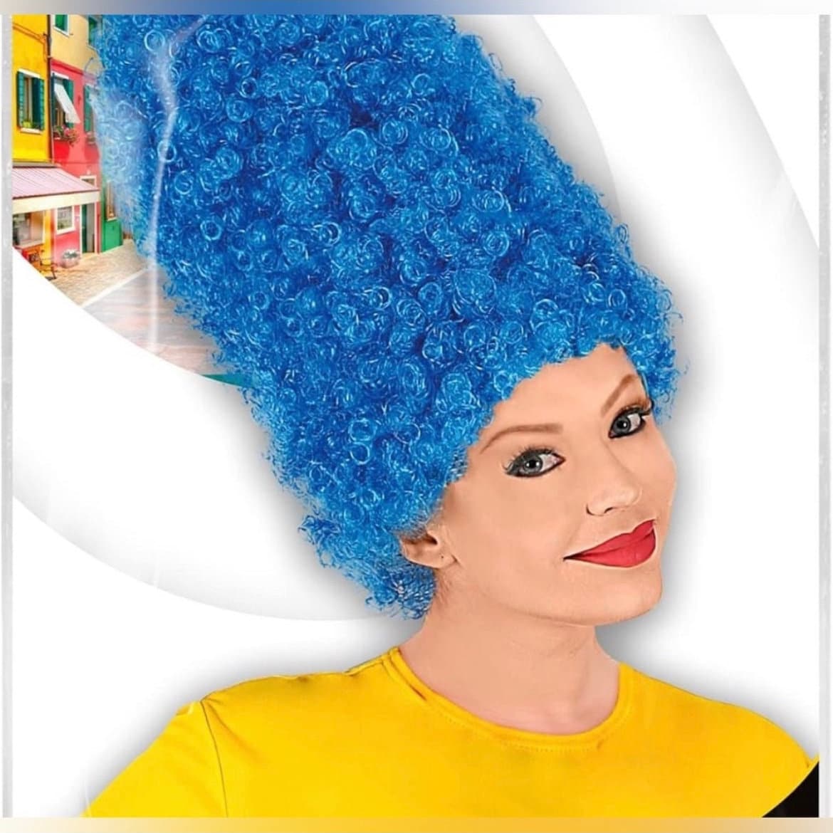 Blue MARGE Simpson 90’s Retro Full Cap Costume Beehive Wig *NEW* - Etsy