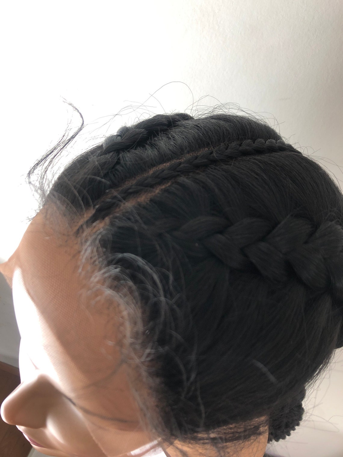 BLACK 28 Inches Hand Braided Lace Front Newdutch Twin Braided - Etsy