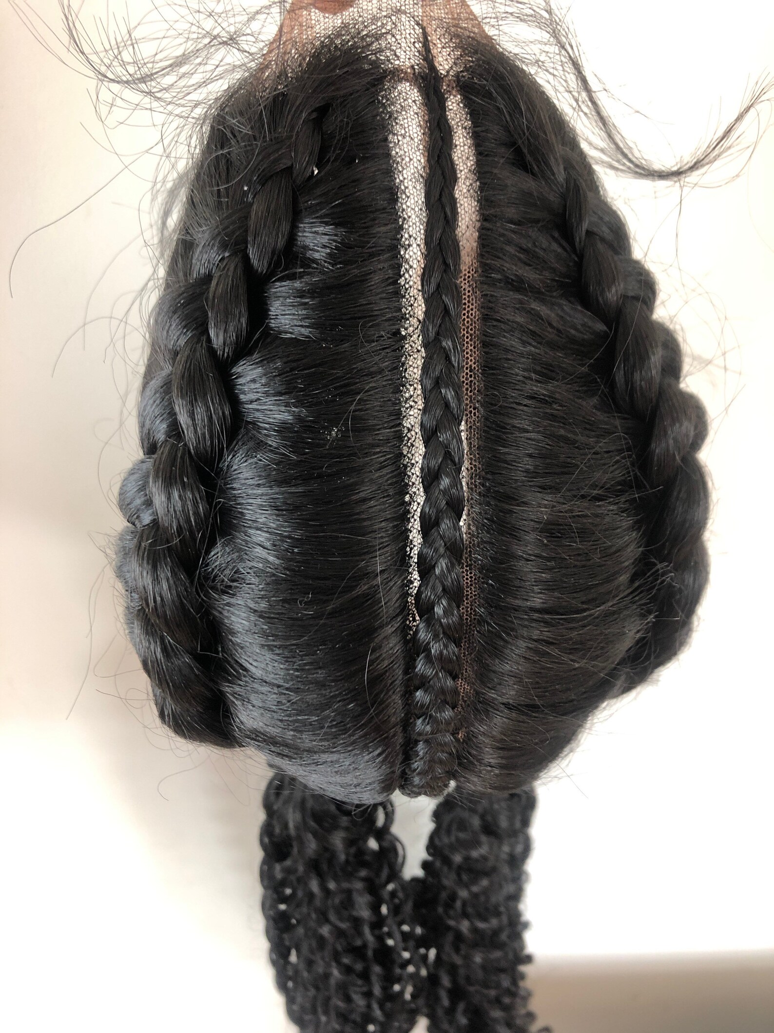 BLACK 28 Inches Hand Braided Lace Front Newdutch Twin Braided - Etsy