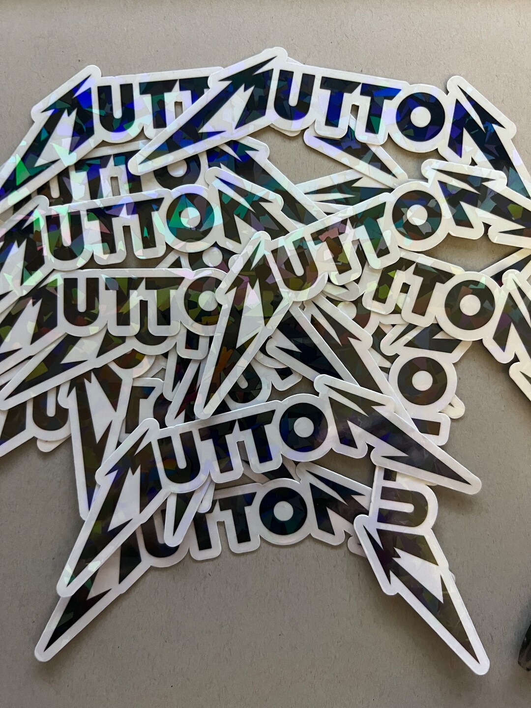 Mutton Holographic Sticker - 5 X 1.75 Inches -great for Laptop, Planner ...