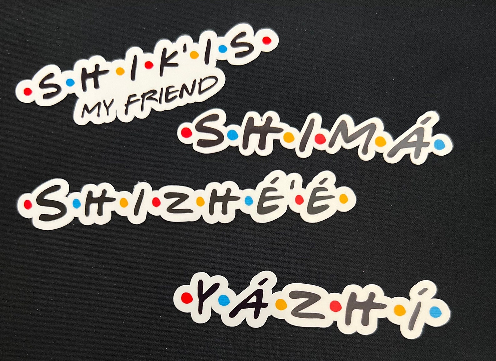 Shima, Yazhi, Shizhee and Shikis (friends Fonts Waterproof Sticker) - Etsy