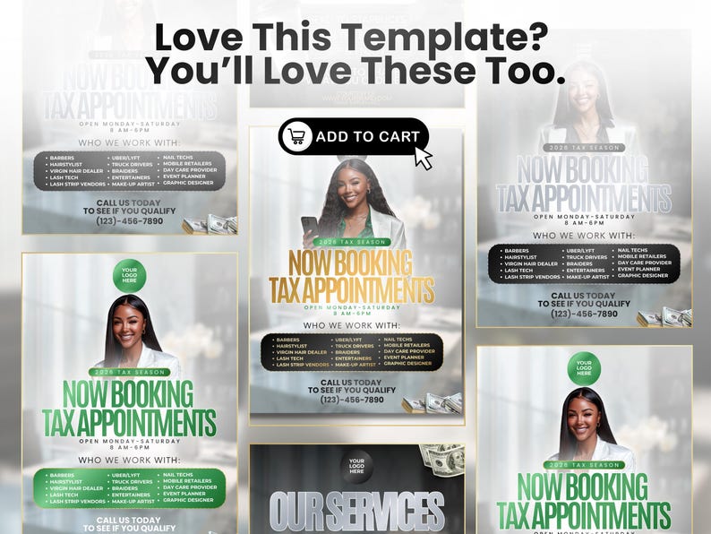 10 Tax Preparation Services Flyers, Tax Prep, Tax Season Flyers, Canva ...