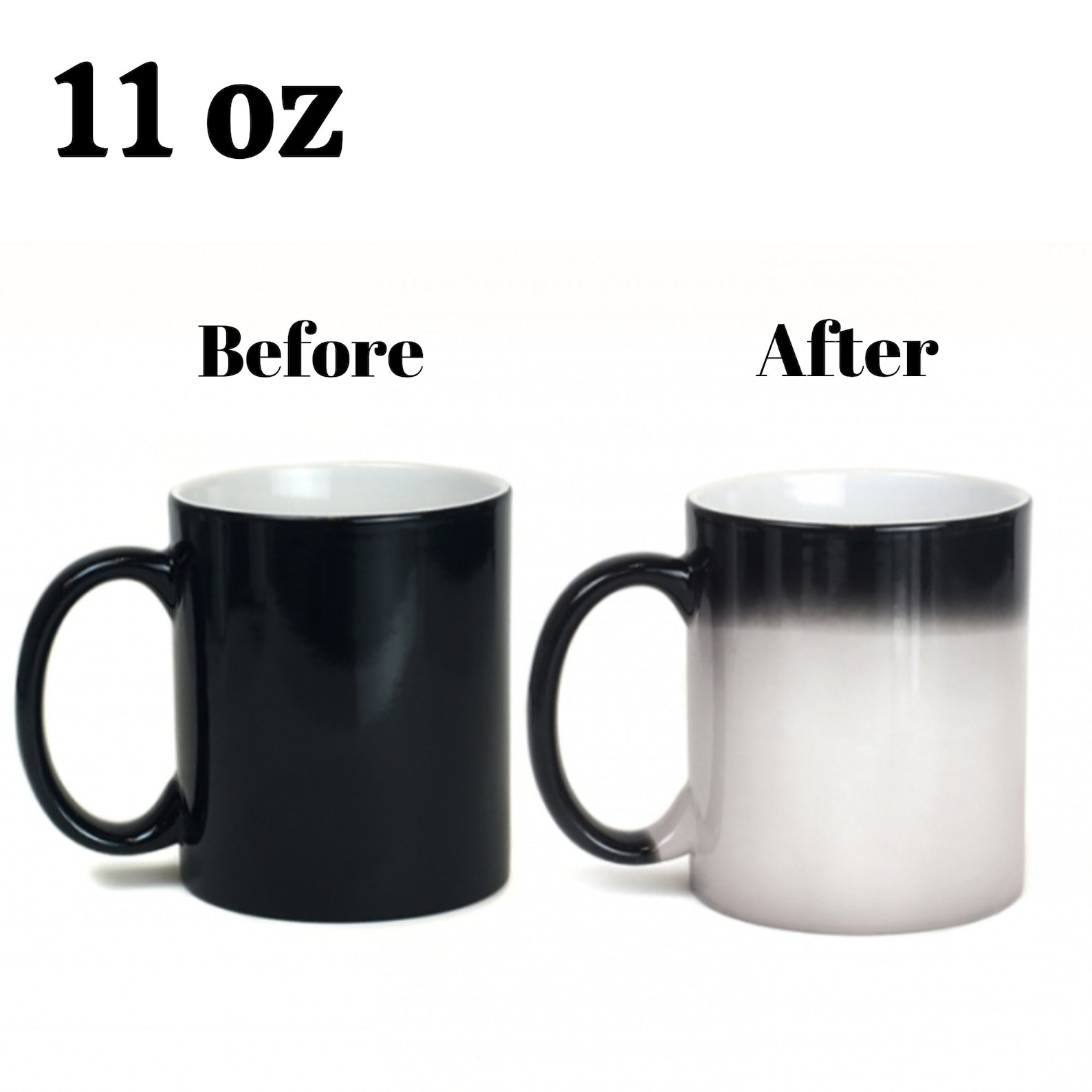 Personalized Color Changing Mug, Custom Heat Activated Coffee Cup (11 ...