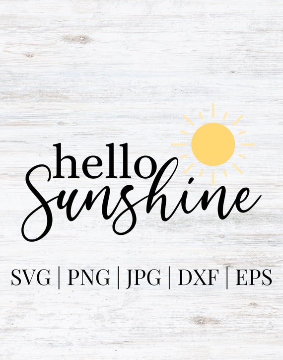 Hello Sunshine Layered Digital Cut Files Svg Png Jpg - Etsy