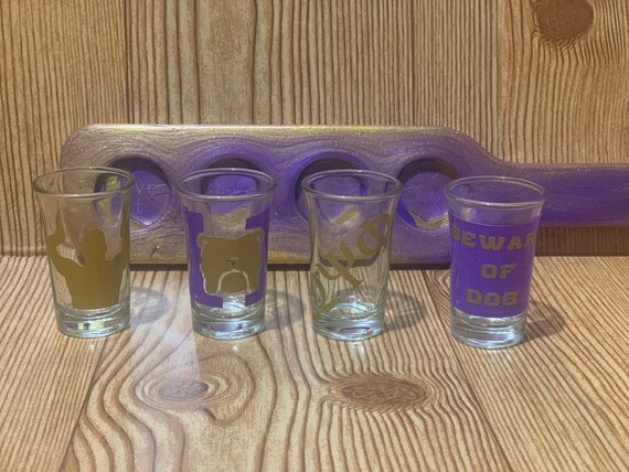 Shot Glass Serving Tray Set Resin Shot Glass Tray Set - Etsy