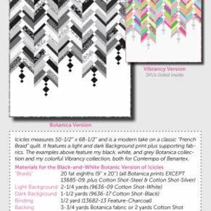 ICICLES Quilt Pattern From Amanda Murphy Designs 50 1/2in X 68 1/2in - Etsy