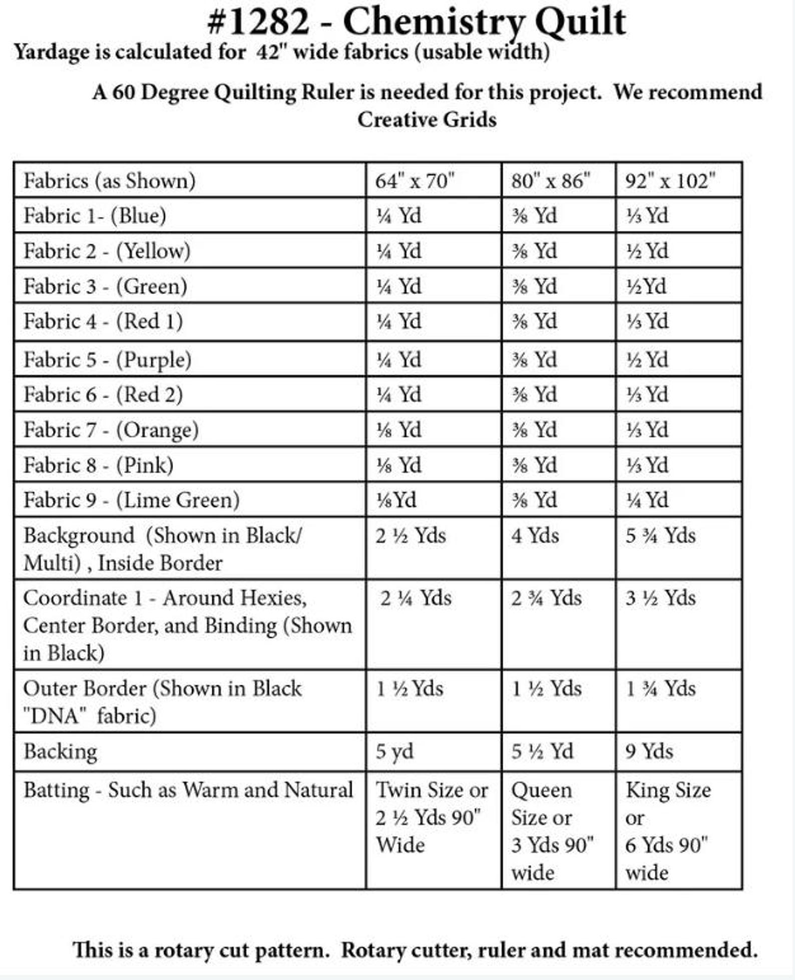 Chemistry Quilt Pattern THREE SIZES - Etsy