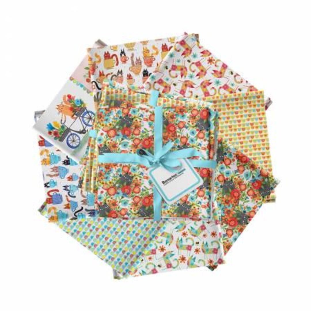 Cats in the Garden Fat Quarter Collection 8 Fat Quarters - Etsy