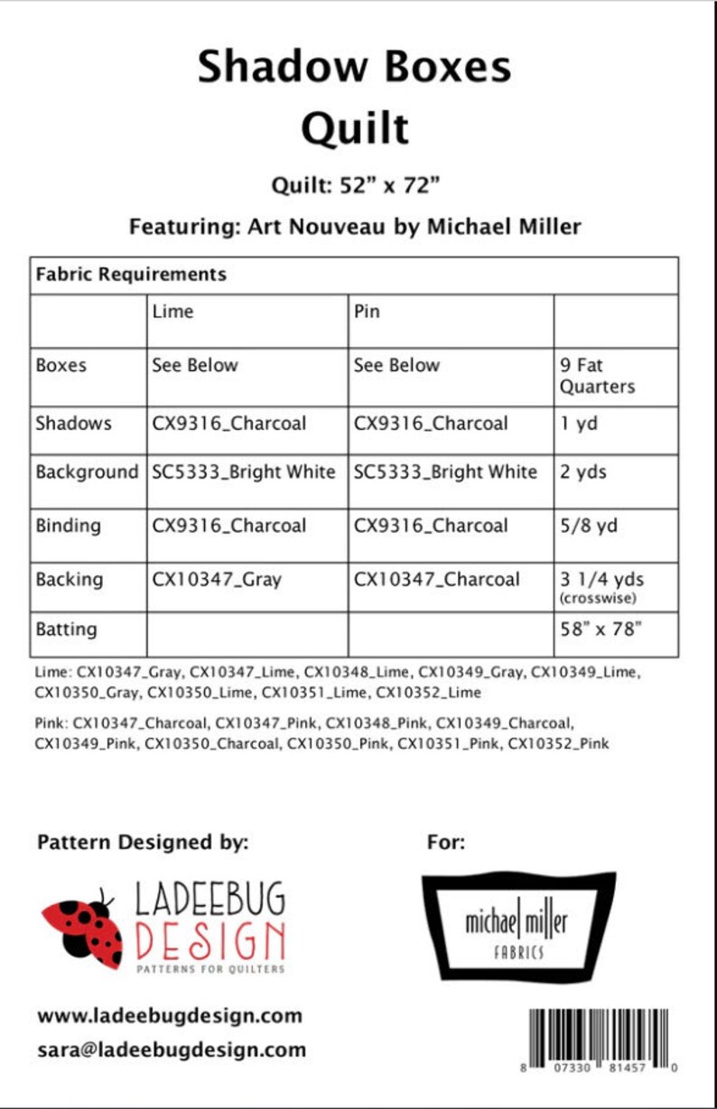 Shadow Boxes Quilt Pattern by Ladeebug Design - Etsy