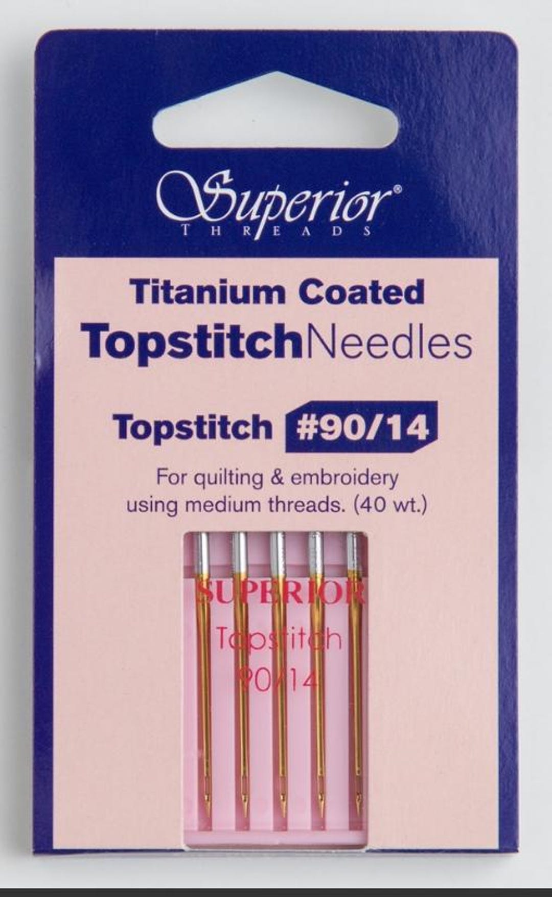Superior Topstitch Titanium Coated Machine Needles 90/14 - 5 Pack - Etsy