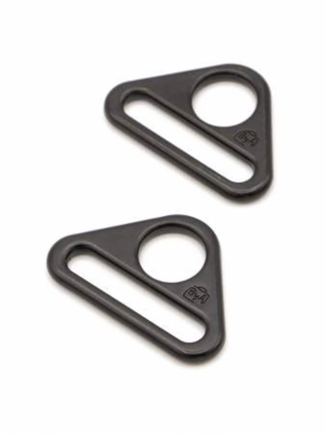 Triangle Ring Flat 1 Inch Black Metal Set of Two - Etsy