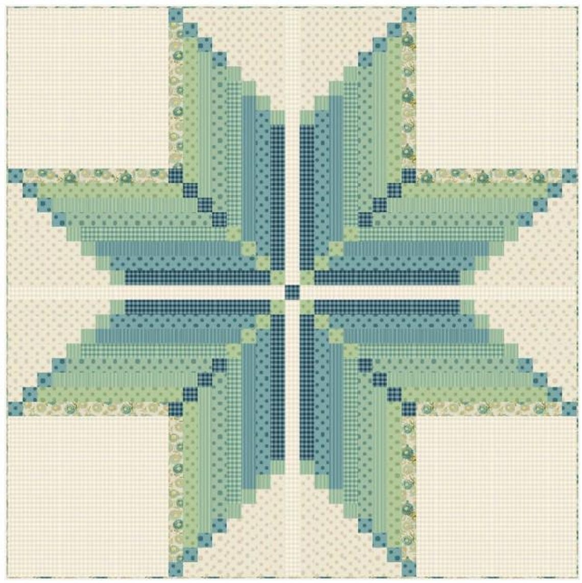 Virginia Star Jelly Roll Quilt Pattern 74.5in X 74.5in - Etsy