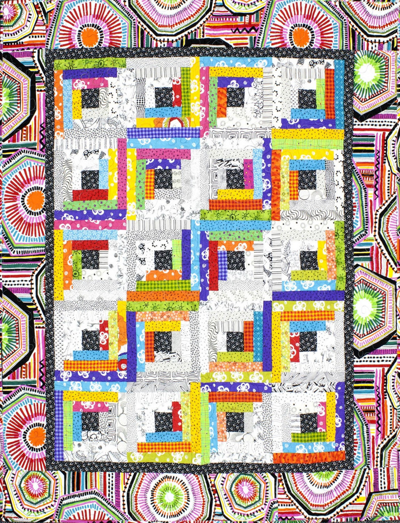 Lickety Split Log Cabin Quilt Pattern Card - Etsy