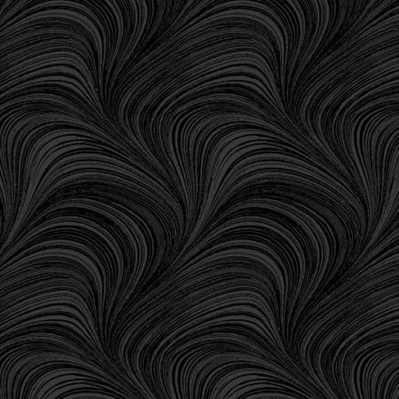 Wave Texture Fabric 1/2 YD BLACK - Etsy