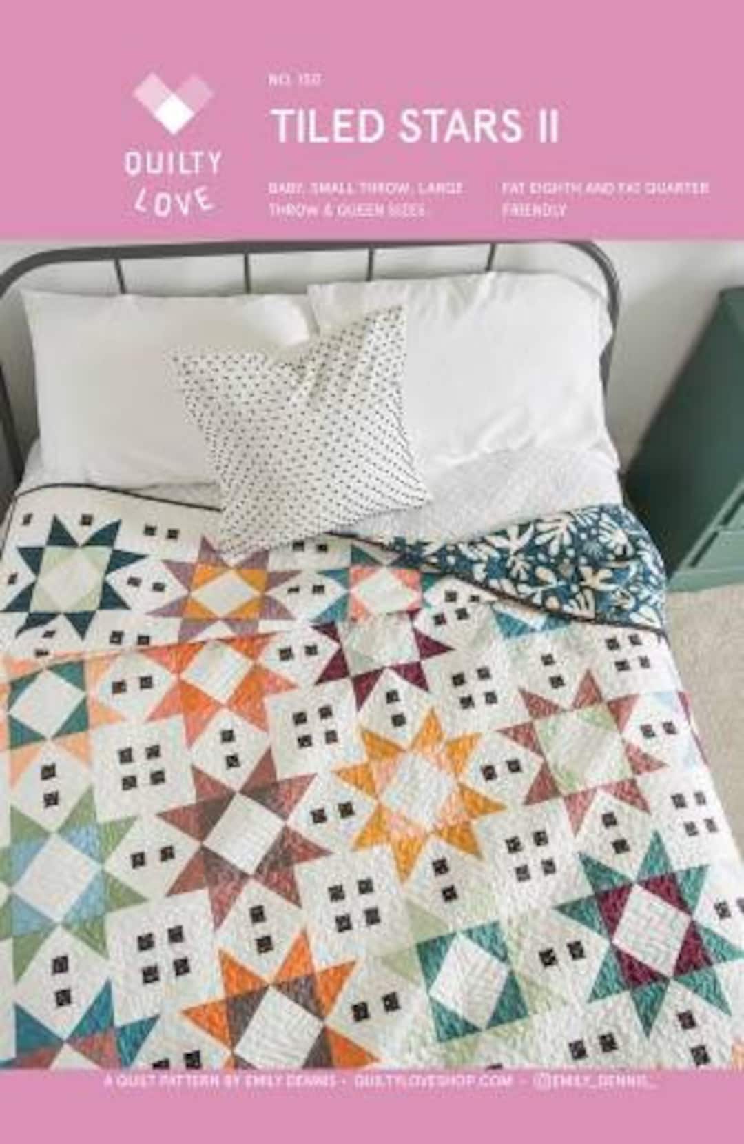 Tiled Stars II Quilt Pattern by Emily Dennis of Quilty Love in 5 Sizes ...