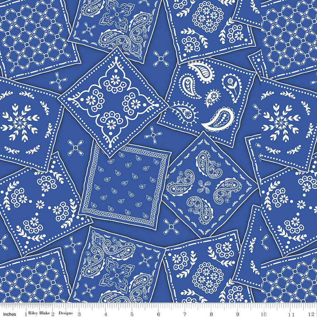 Red White and Bang! Royal Blue Quilt Backing @ 1/2 YD 107/108 in Wide ...