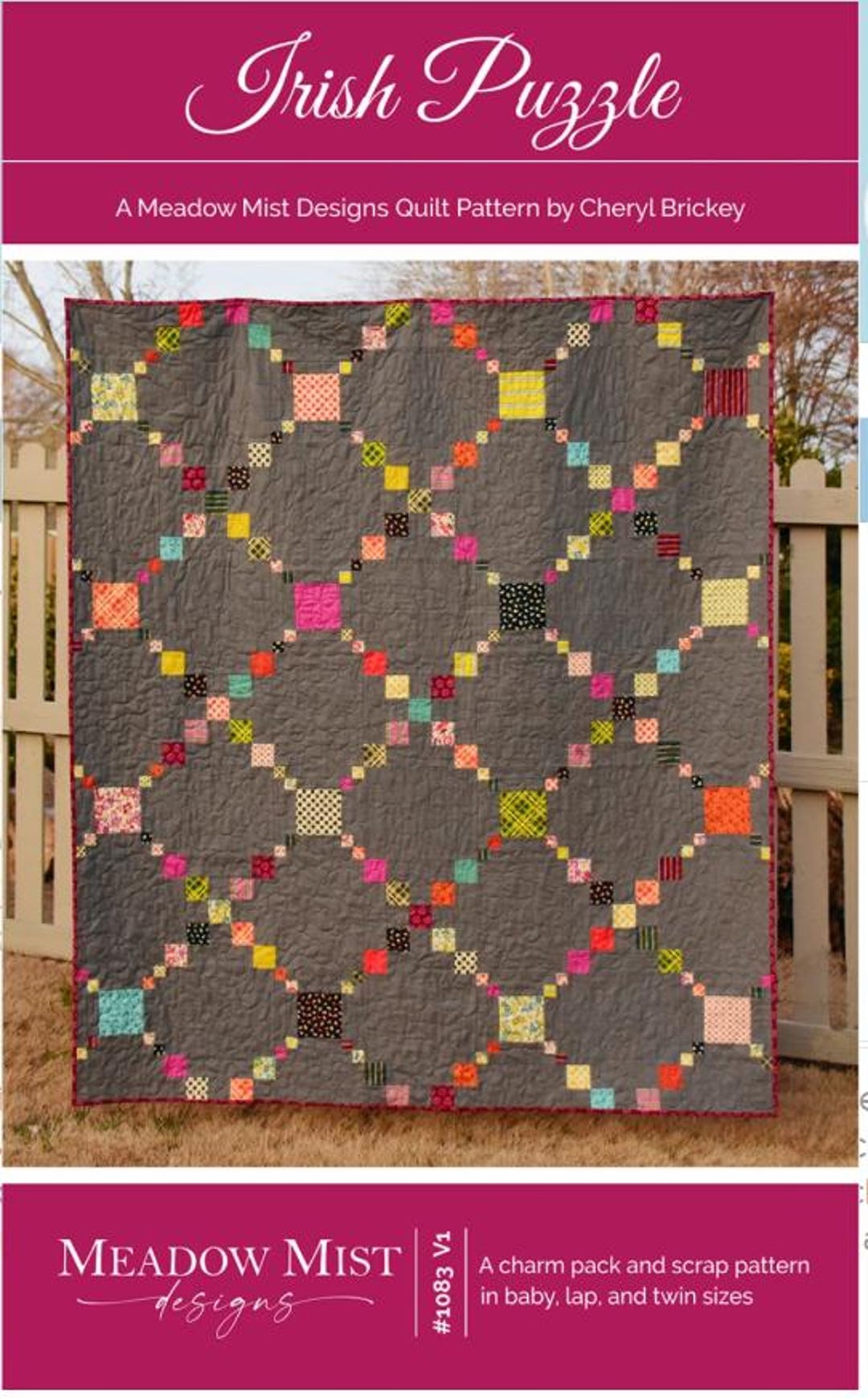 Irish Puzzle Quilt Pattern THREE SIZES - Etsy