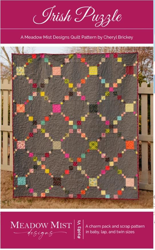Irish Puzzle Quilt Pattern THREE SIZES - Etsy