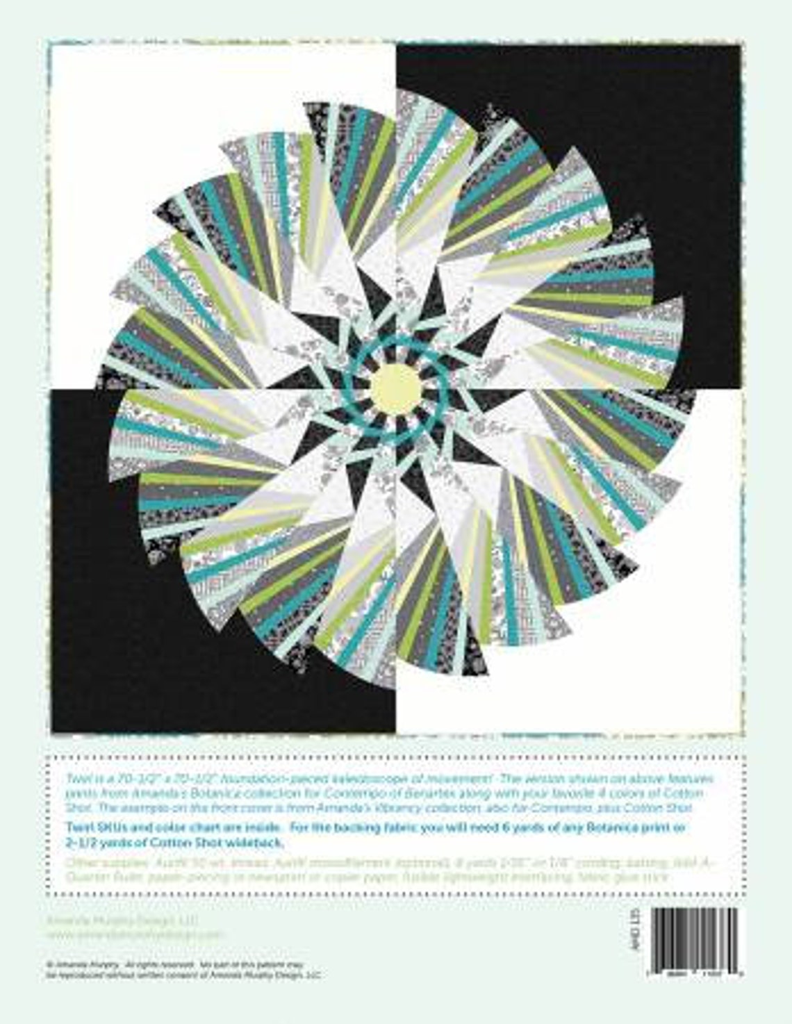 TWIRL Quilt Pattern From Amanda Murphy Designs 70.5 in X 70.5 In - Etsy
