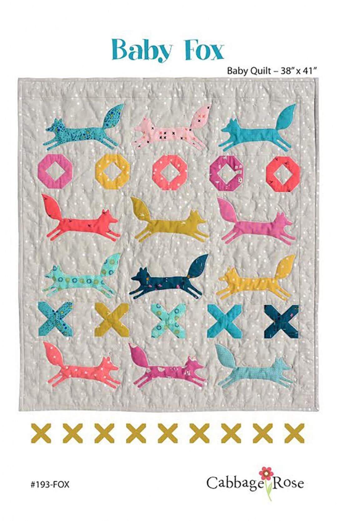 Baby Fox Baby Quilt Pattern by Cabbage Rose 38" X 41" - Etsy