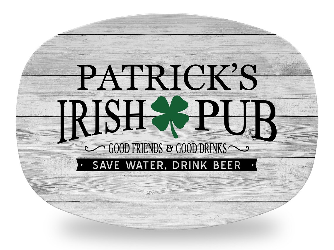 Personalized Irish Pub Serving Platter Fathers Day Gift Man | Etsy