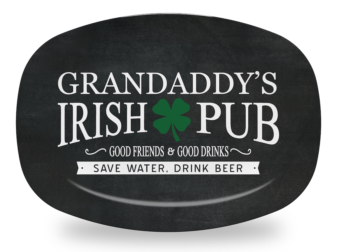Personalized Irish Pub Serving Platter Fathers Day Gift Man | Etsy