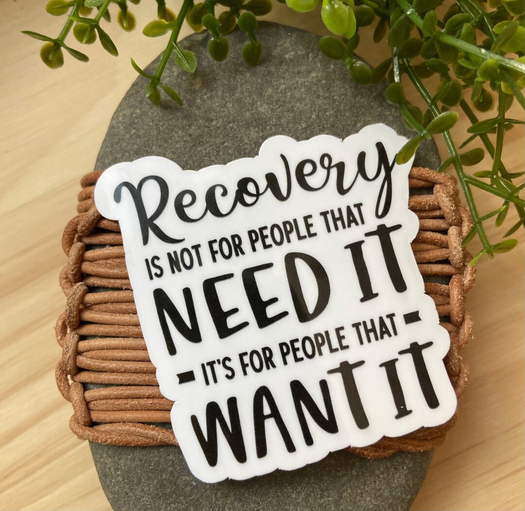 Recovery Water Bottle Sticker Recovery Laptop Sticker Recovery Support ...