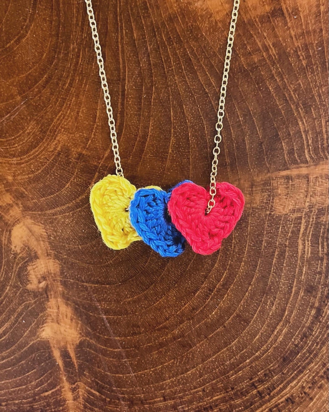 Autism Awareness Mini Crochet Heart Necklace, Autism Awareness Month - Etsy