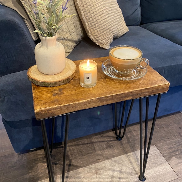 Rustic Side Table - Etsy UK