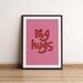 Modern AESTHETIC BIG HUGS Styled Poster Print Funky A4 - Etsy