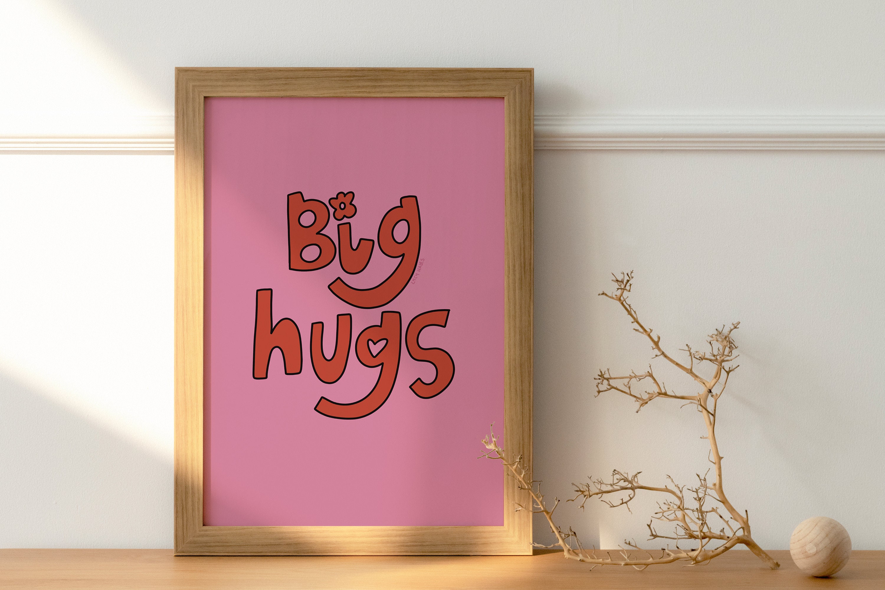 Modern AESTHETIC BIG HUGS Styled Poster Print Funky A4 - Etsy