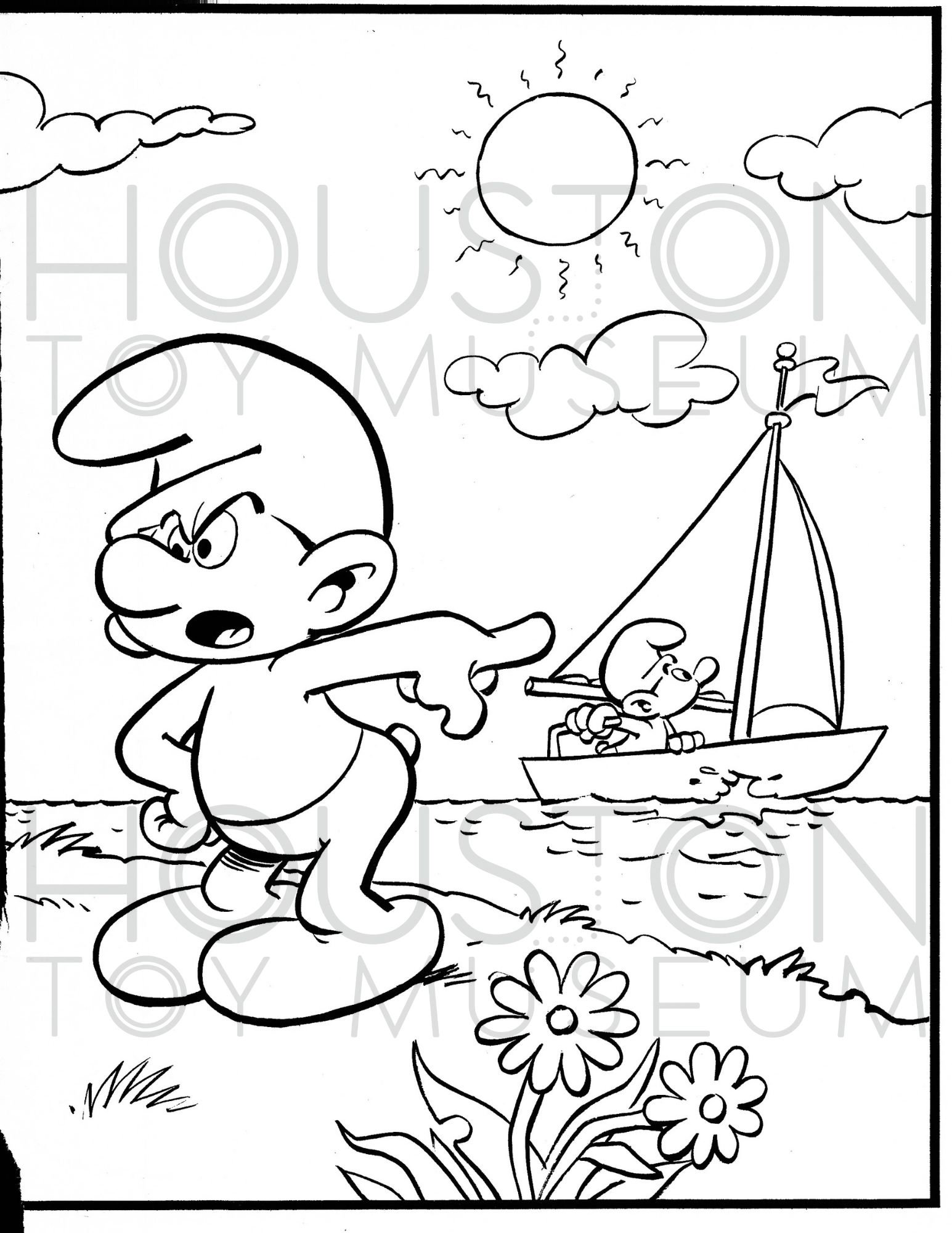 Vintage Coloring Book Smurfs Learn to Read 1982 Printable PDF Instant ...