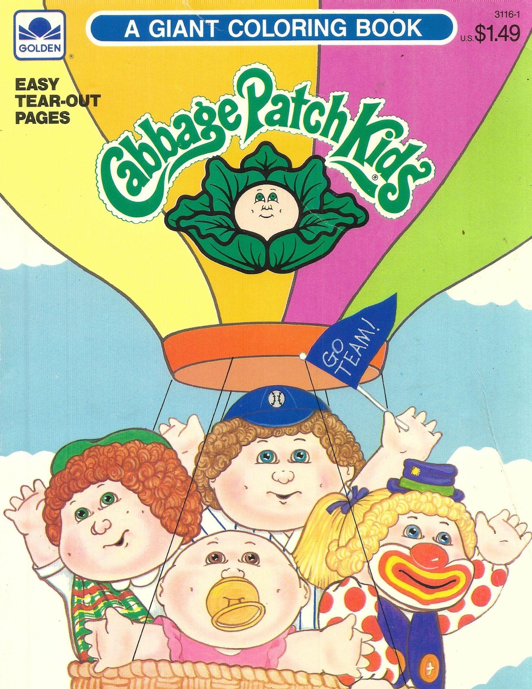 Vintage Coloring Book Cabbage Patch Kids 1986 Printable PDF Instant ...