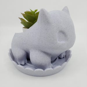 Marble Bulbasaur Pot With Drip Tray, 3D Printed Stone-like Pot ...