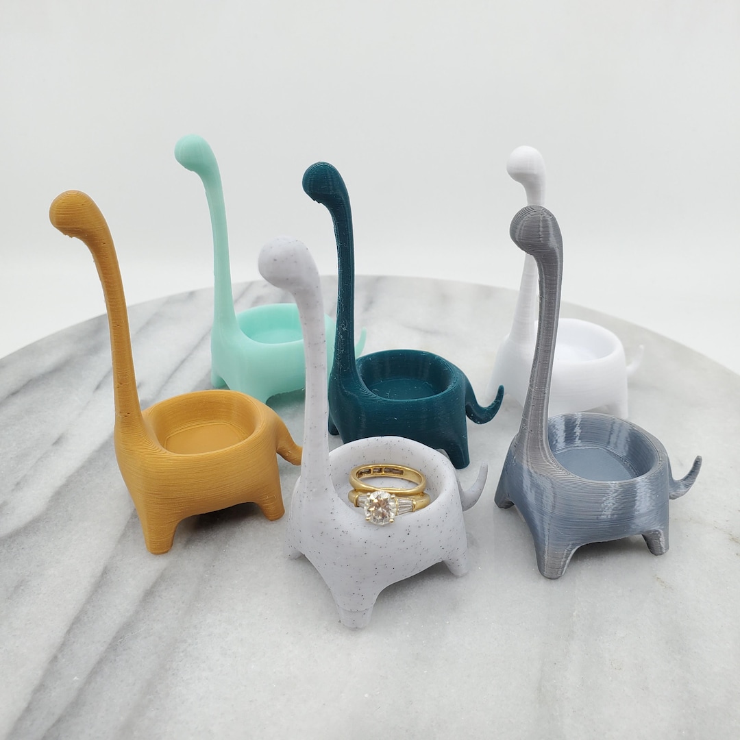 Brontosaurus Ring Holder, Cute Dinosaur Jewelry Dish - Etsy