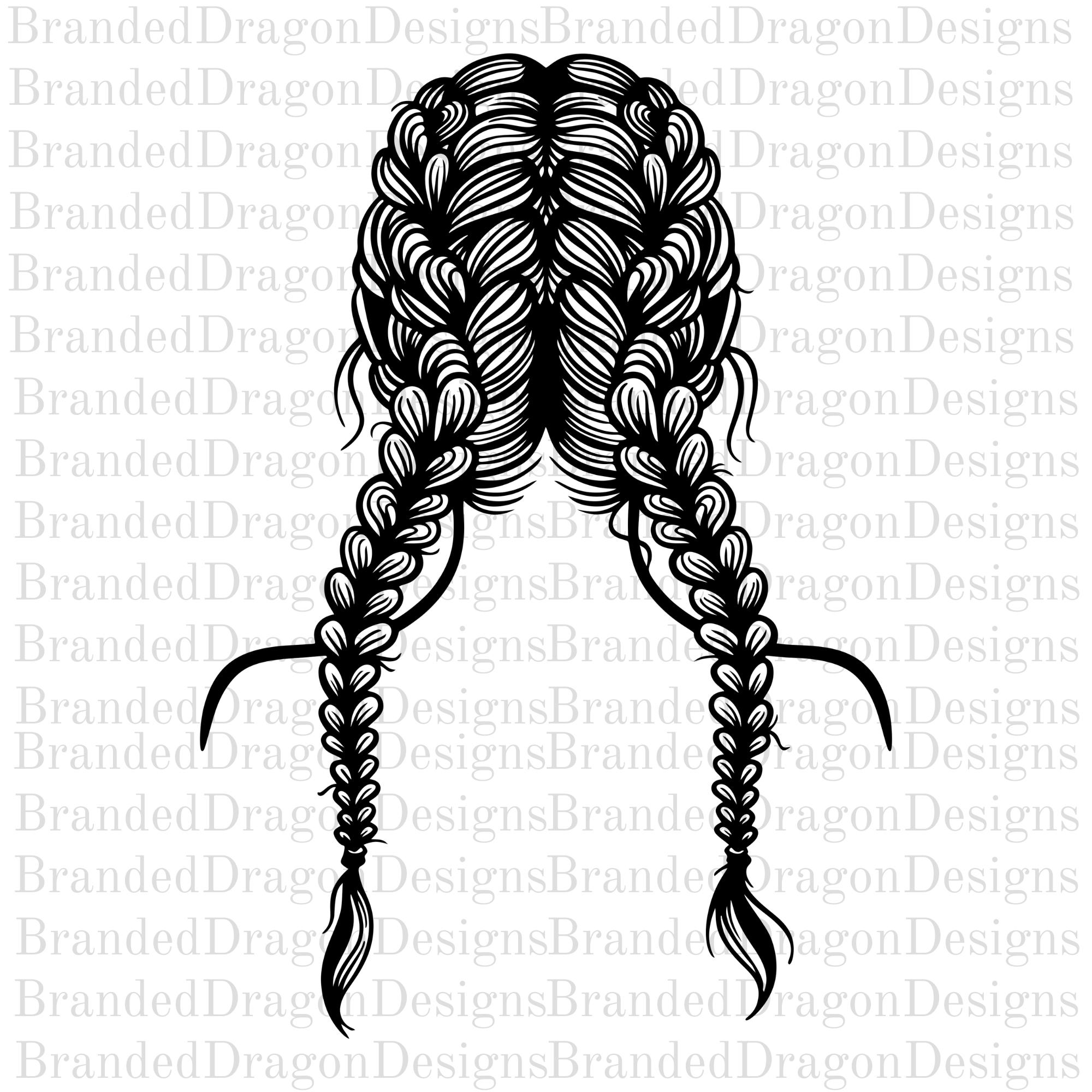 Braid Hairstyles BUNDLE SVG Sublimation - Hairstylist SVG Bundle ...