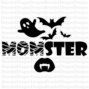 Monster Family Halloween SVG Clipart - Momster Dadcula SVG Png - Little ...