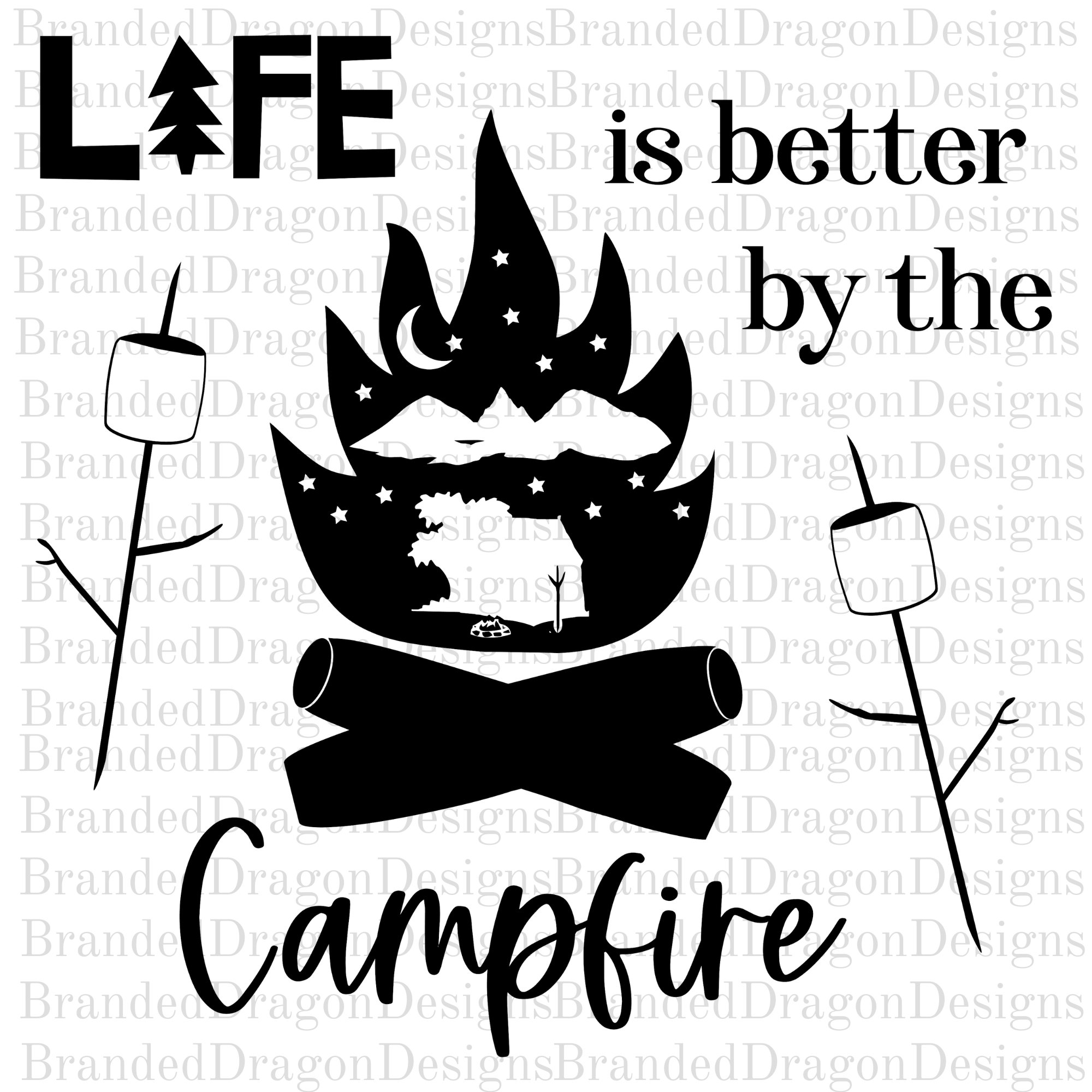 Campfire Quote SVG Clipart Roasted Marshmallow Bonfire - Etsy